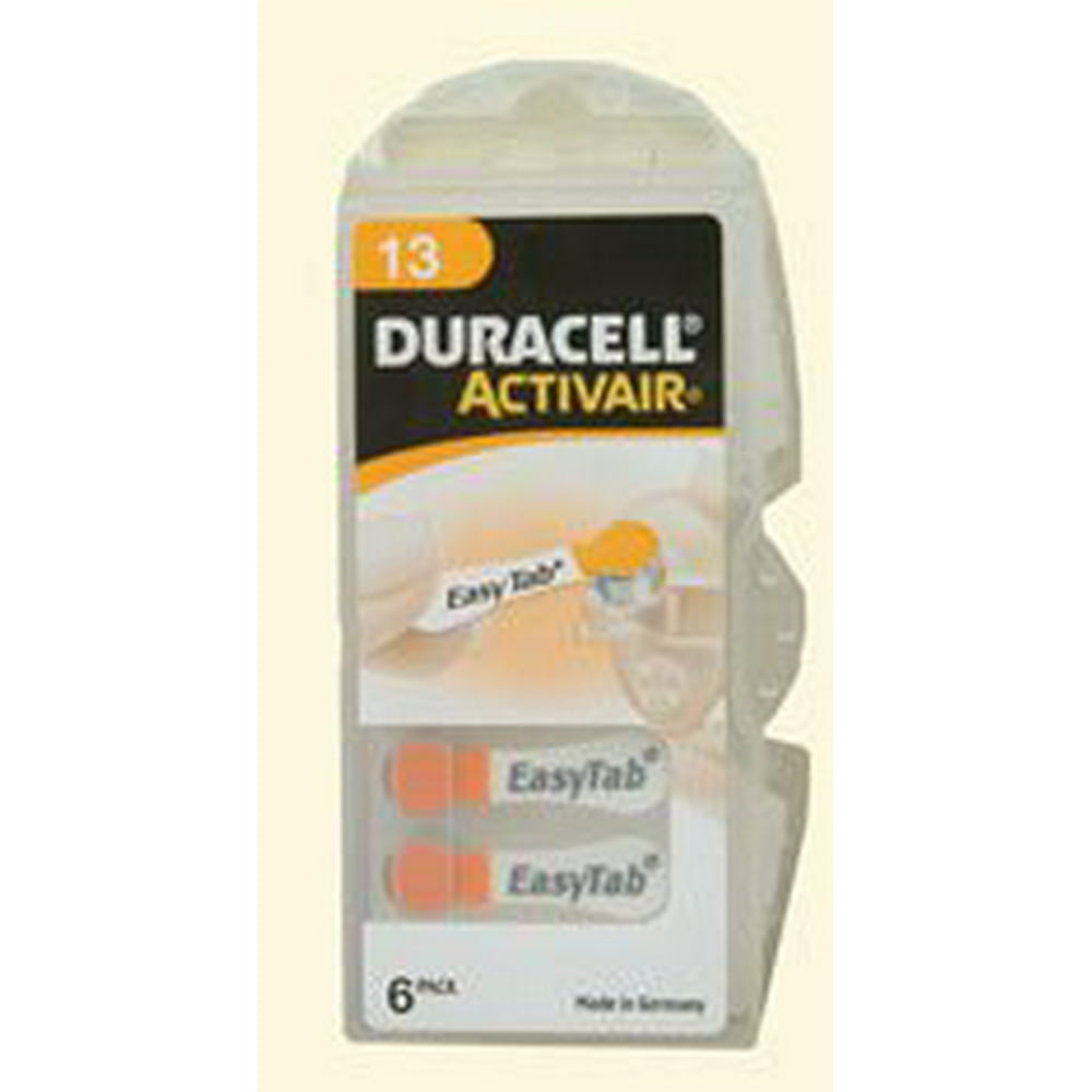 Duracell Activair Size 13 Hearing Aid Batteries 30 Batteries