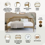 Castle Place Mid-Century Twin Wooden Spindle Daybed - Walnut - Walmart.com