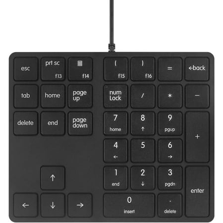Numeric Keypad Wired Numpad 34 Keys External Mini Slim Keyboard ...