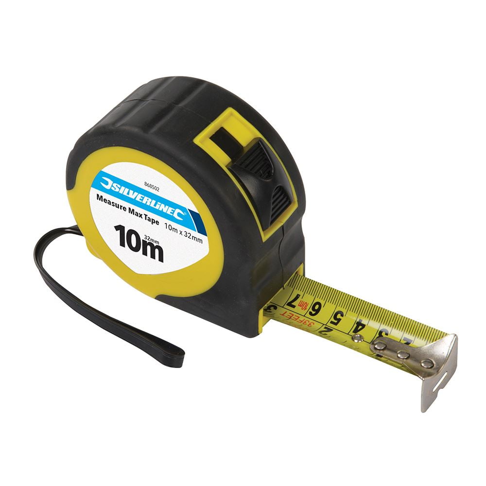 Silverline - Measure Max Tape - 10m / 33ft x 32mm - Walmart.com