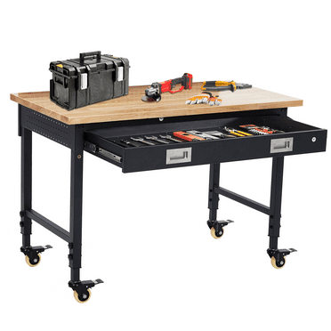 Duramax 2-Drawer Rolling Workbench 48 In. x 24 In. with wood top and ...