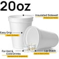 Shop Square Styrofoam Cups 20 Oz Disposable Foam Hot Cold Cups White ...