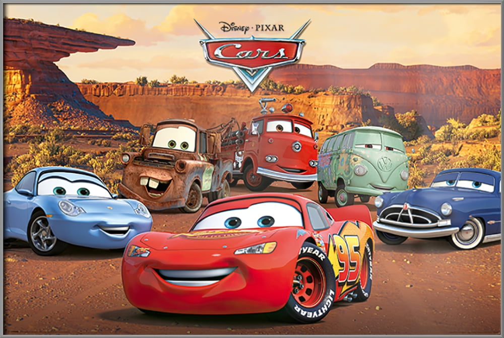 Cars - Framed Disney/Pixar Movie Poster (Characters - Lightning Mcqueen ...