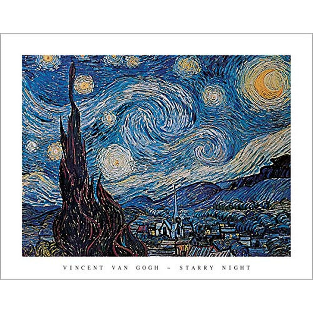 Starry Night by Van Gogh Art Print Poster (28x22) - Walmart.com ...