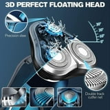 3 in 1 Men's Electric Razor with Nose Sideburn Trimmer, Cordless ...