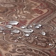 Fabric Shower Curtain 78 Inches Long, Reddish Brown Damask Paisley ...