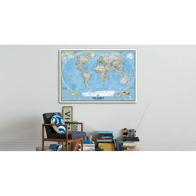 Laminated Wall Size World Maps