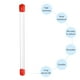 Clear Rigid Tube Round Plastic Tubing with Red Rubber Cap, 305mm/ 12 ...