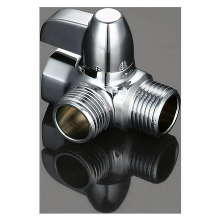 Jinsinto Shower Arm Diverter Valve, Shower Head Splitter 2 Way, Chrome ...