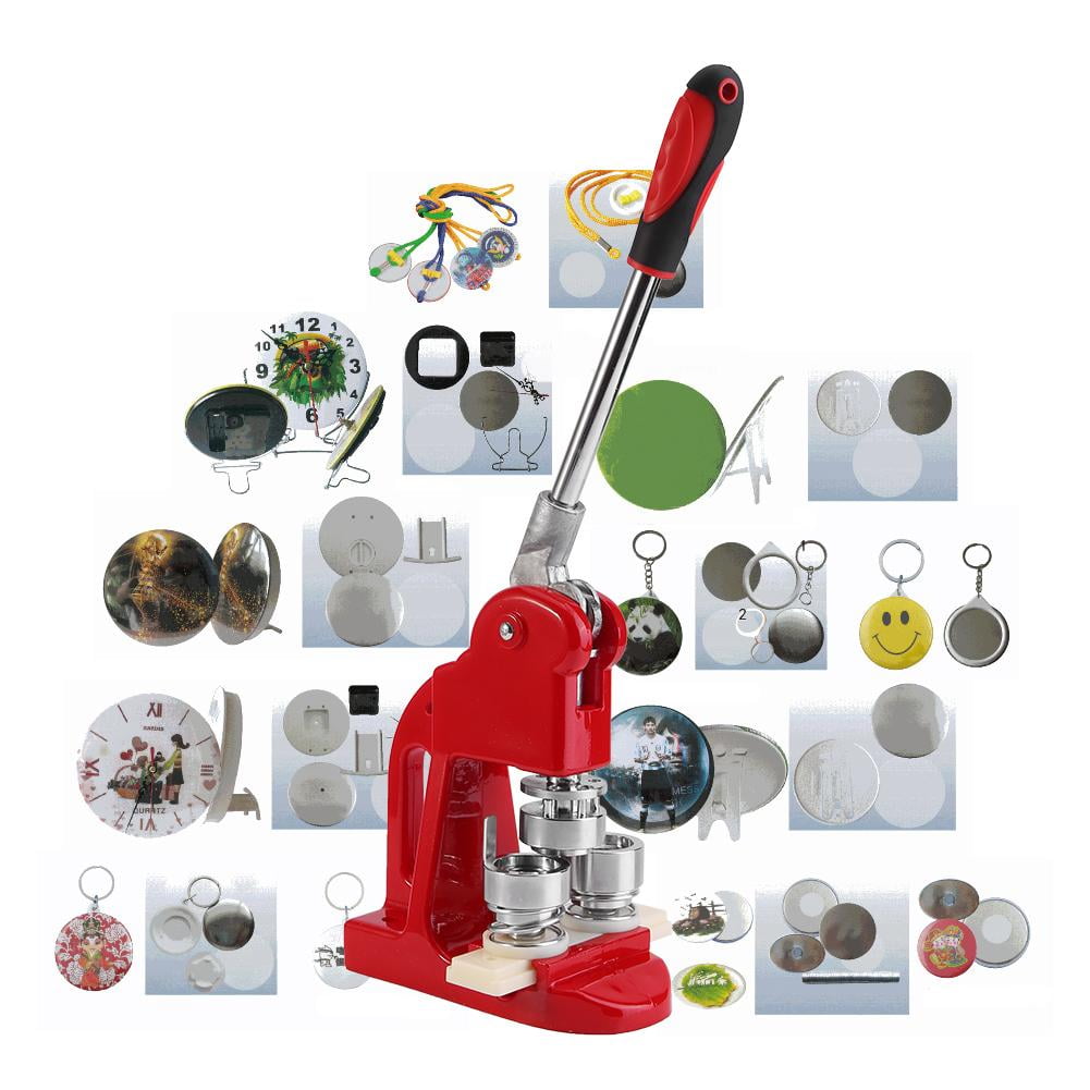 Badge Button Pin Maker Kit,2.5cm Badge Punch Press Maker Machine With ... Badge Button Pin Maker Kit,2.5cm Badge Punch Press Maker Machine With ...