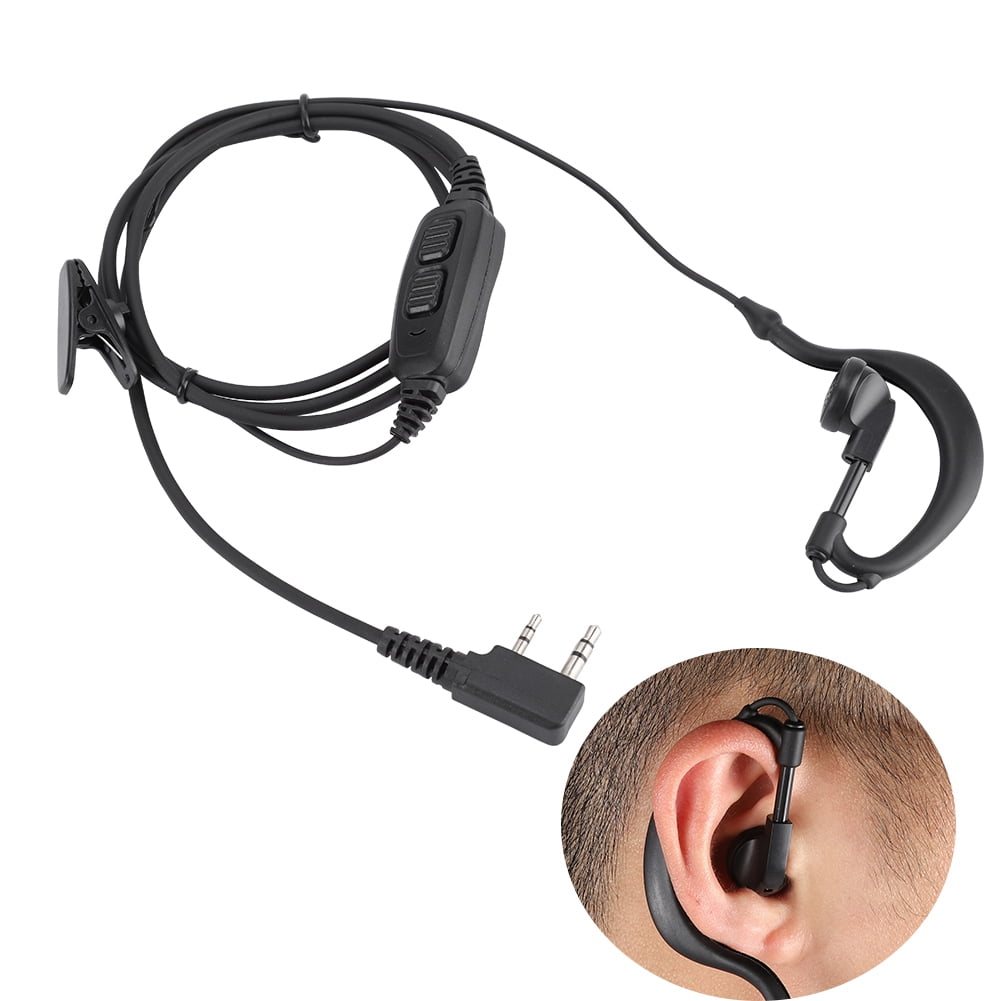 TOPINCN Dual PTT Earpiece,Dual PTT Headset Earpiece with Mic For ...