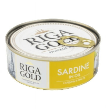 Riga Gold Smoked Sprats in Oil Easy Open Tin Can 160g/0.35lb - Walmart.com
