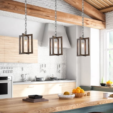 DEWENWILS 2 Pack LED Farmhouse Pendant Lighting, Adjustable for Kitchen ...