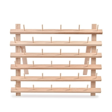 Wood Thread Shelf Folding Spool Storage Rack Sewing Thread Rack 60 ...