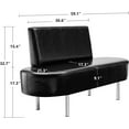 OmySalon Long Padded Waiting Room Bench Seating with Backrest for ...