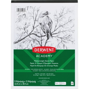 Derwent Academy Mediumweight Paper Sketchbook, Wirebound, 70 Sheets ...