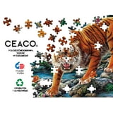 Ceaco 1000 Piece Wild Night Tigers Interlocking Jigsaw Puzzle - Walmart.com