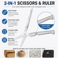 2-in-1 Foldable EDC Scissors with Built-In Ruler, Stainless Steel Mini ...