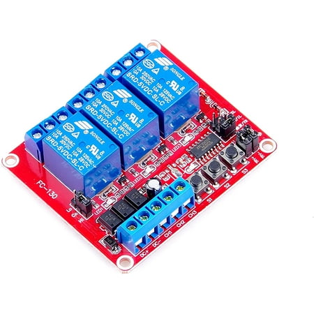 DC 5V 3-Channel Interlock Switch Self-Locking Relay Module High and Low ...
