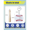 Baseball White Keychain Set, DIY Sports Charms and Bag Tags - Walmart.com