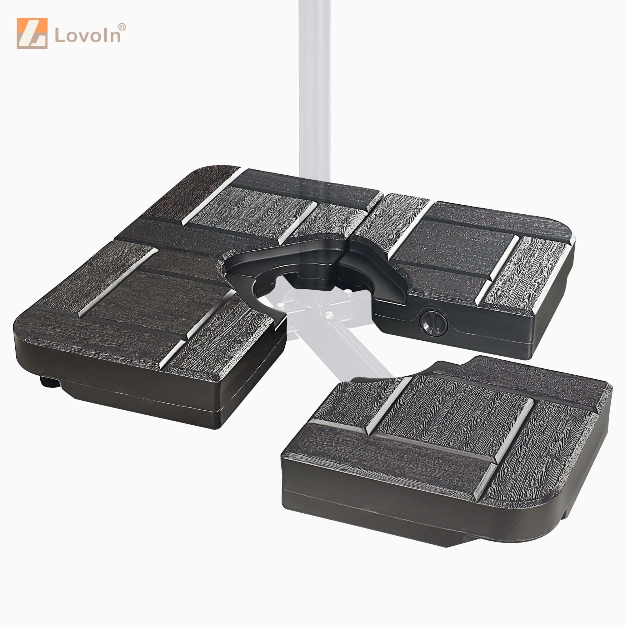 LovoIn | 4-Piece Heavy Duty Water & Sand Filled Weighted Base Offset ...