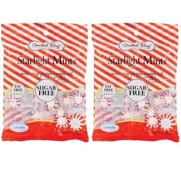 Starlight Mints Hard Candy Peppermint Flavor, 3 oz. Bag Pack of 2 ...