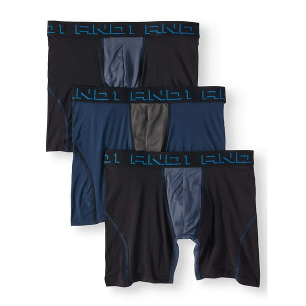 AND1 Men's Proplatinum Performance Boxer Briefs With Contour Pouch, 3 ...