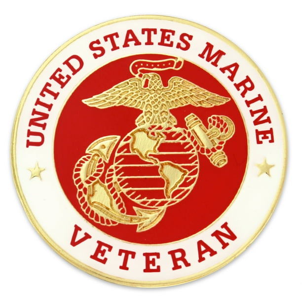 U.S. Marine Corps USMC Veteran Military Enamel Lapel Pin - Walmart.com
