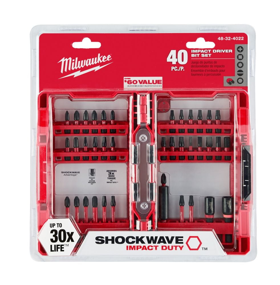 Milwaukee Tool Shockwave Impact Duty Driver Bit Set 40 Piece