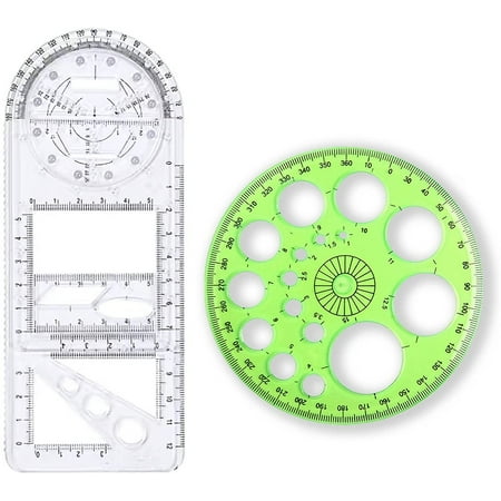 New Multifunctional Geometric Ruler, Rotatable Geometric Drawing ...