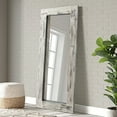 POSHIONS 71"x32" Rustic Full Length Mirror Vintage Wood Framed Bedroom ...
