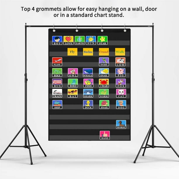 Teaching Pocket Chart Hanging Pocket Chart Learning Durable Pocket ...