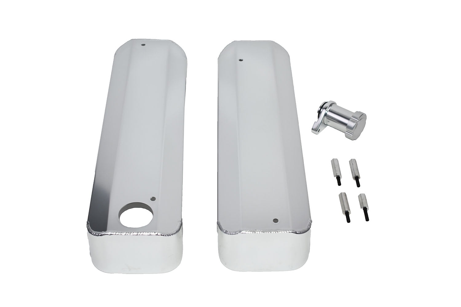 Fabricated Chrome Valve Cover Coil Covers Compatible with LS GM Chevy ...