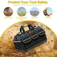 2BK Heavy Duty 17-inch Tool Bag, Hard Bottom Storage Carrier ...