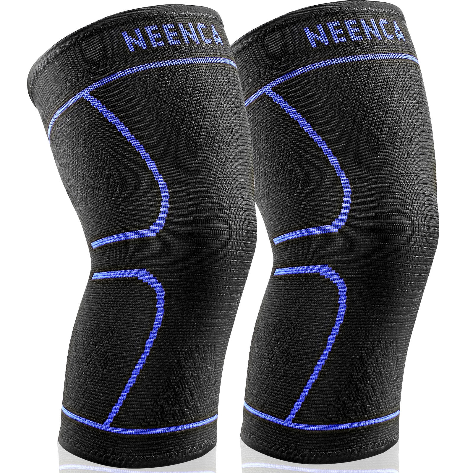 NEENCA 2Pack Knee Compression Sleeve Support for Knee Pain, Running,Gym ...