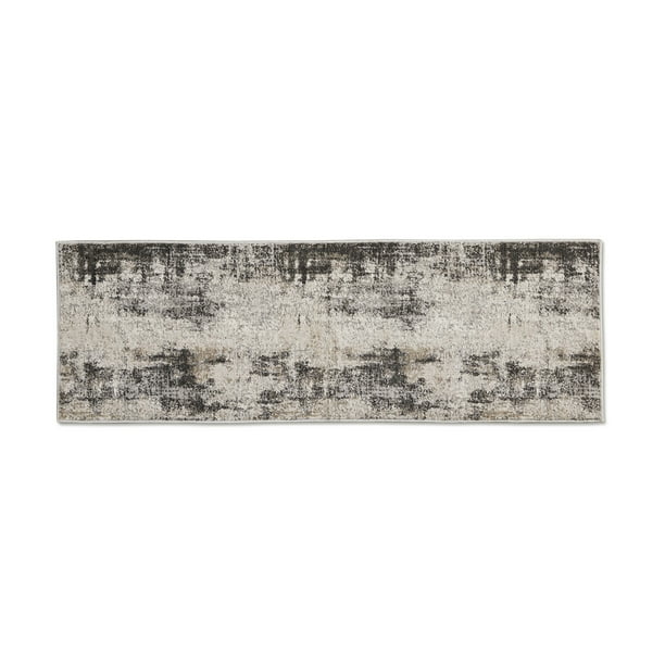 Better Homes & Gardens Grey Abstract Runner Rug, 20" x 60" - Walmart.com