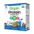 Orgain Organic Plant Based Protein Snack Bars, Chocolate Chip Cookie ...