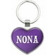 Nona - Names Female Metal Heart Keychain Key Chain Ring, Purple ...