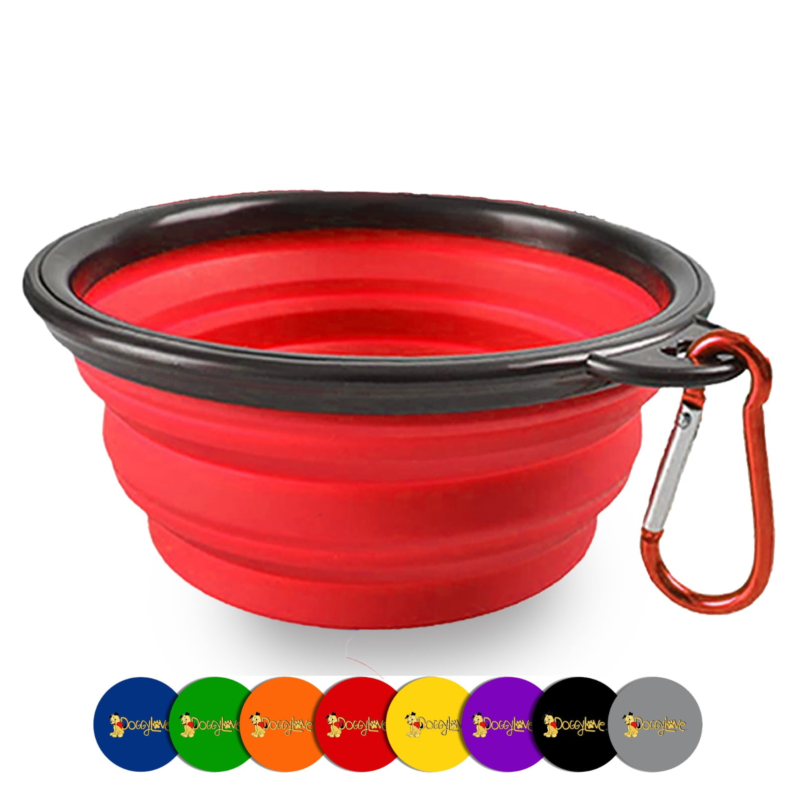 DOGGYLOVE Collapsible Dog Bowls – Portable Travel Dog Bowls – 34oz Food ...