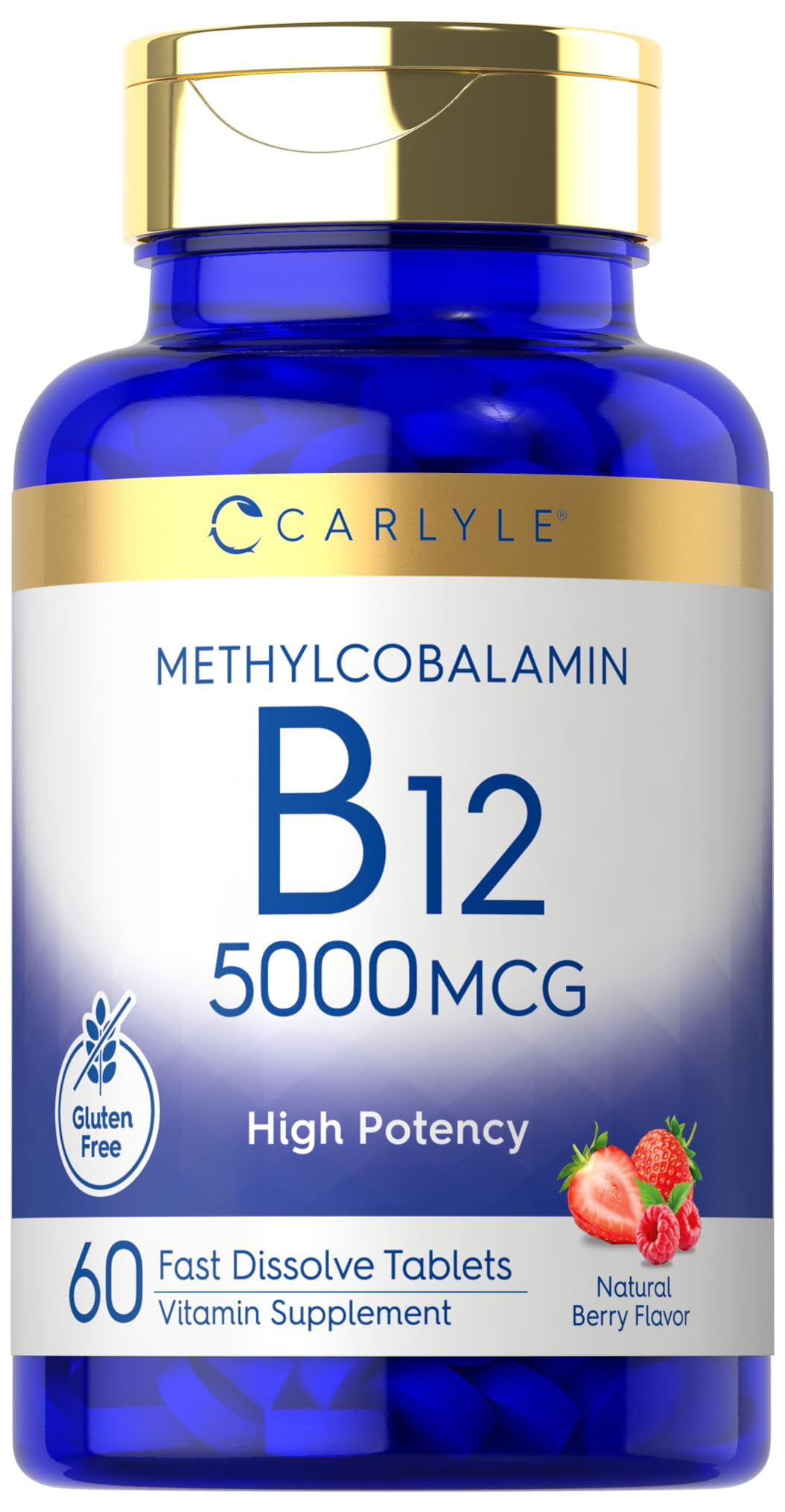 Suplemento Carlyle de metilcobalamina y vitamina B12 5000 mcg, 60 ...