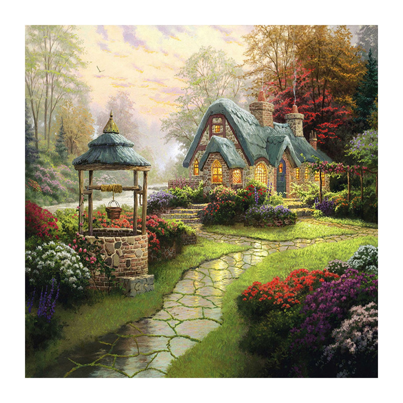 Pangjifa Round Diamond Rhinestones 5d Diy Diamond Painting For Home Wall Decor D