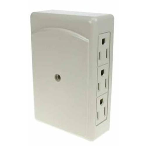 Elink EL-867 6 Outlets Space Saving Wall Tap White - Walmart.com