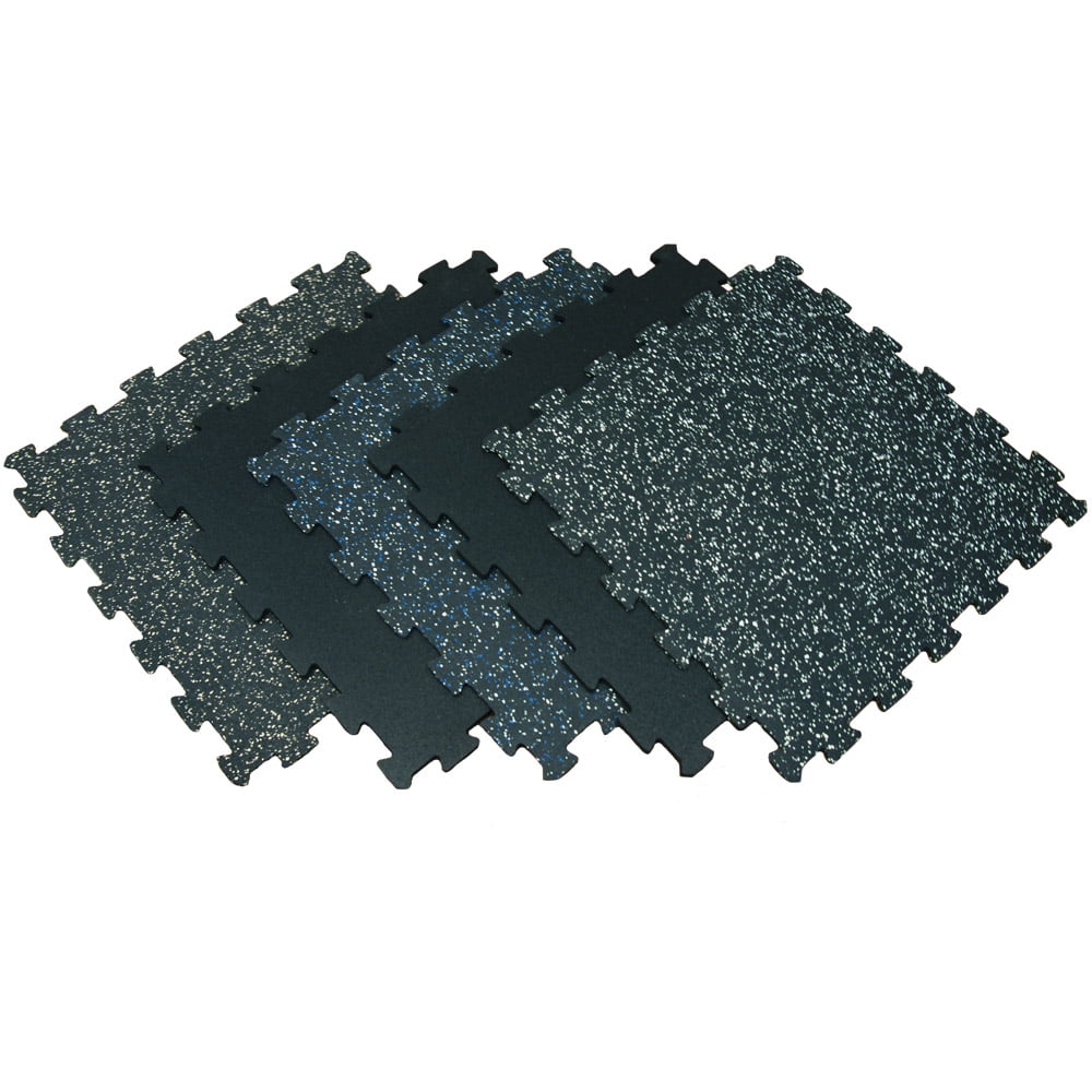 Goodyear "ReUz" Rubber Tiles -- 6mm x 20" x 20" - Black - 4 Tiles (1 x ...