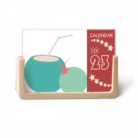 Thailand Coconut Juice Art Illustration Desk Calendar Desktop ...