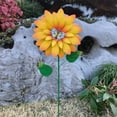 Pompotops Metal Flower Garden Stakes Decor, Outdoor Garden Decoration ...