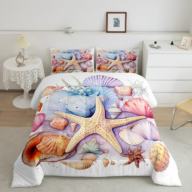 YST Starfish Bedding King, Ocean Marine Themed Comforter Set Mothers ...