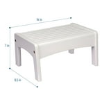 Slatted Step Stool - White - Walmart.com