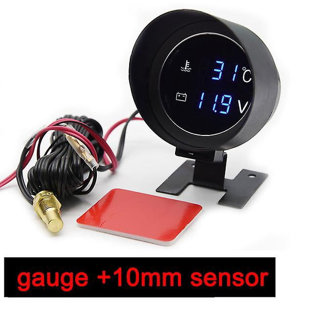 2 In 1 Lcd Car Truck Water Temp Gauge Temperature Sensor 10mm Meter ...