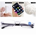 4 PK Mens Rectangular Rimless Blue Light Blocking Reading Glasses ...