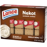 Lance Sandwich Cookies, Nekot Vanilla Creme, 8 Individually Wrapped ...
